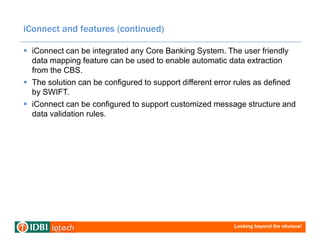 IDBI Intech - iConnect - Payment Middleware Solution | PDF