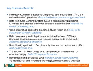 IDBI Intech - iConnect - Payment Middleware Solution | PDF
