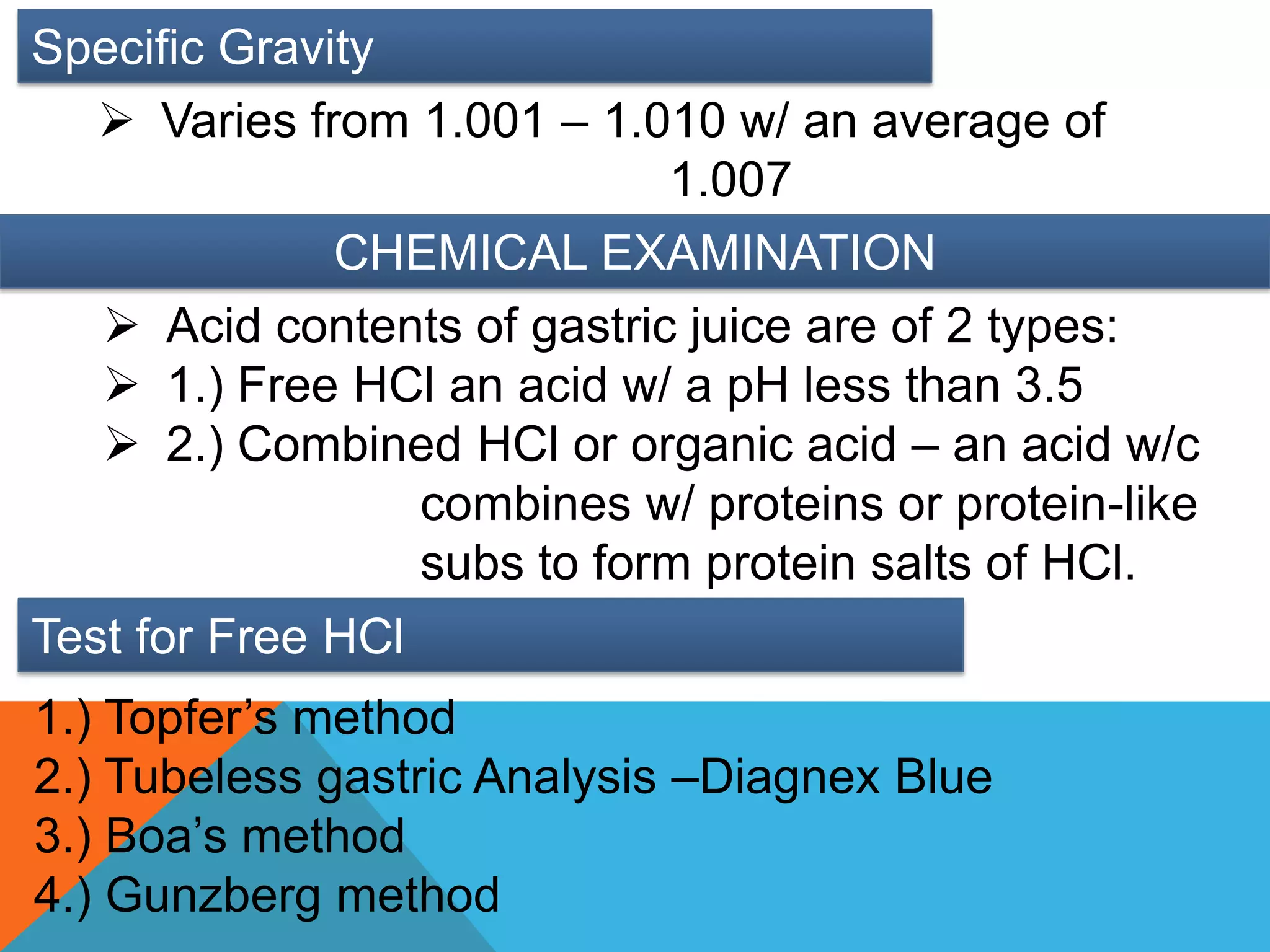 gastric fluid analysis | PPTX
