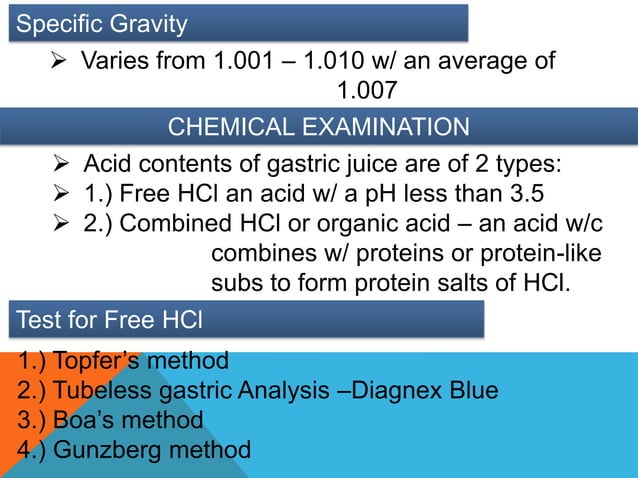 gastric fluid analysis | PPTX | Digestive Disorders | Diseases and ...