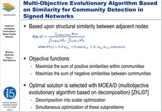 Analysis of Overlapping Communities in Signed Complex Networks | PPTX