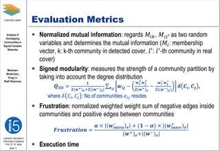 Analysis of Overlapping Communities in Signed Complex Networks | PPTX