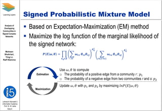 Analysis of Overlapping Communities in Signed Complex Networks | PPTX