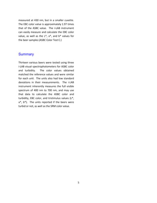 The Color and Turbidity of Beer | PDF