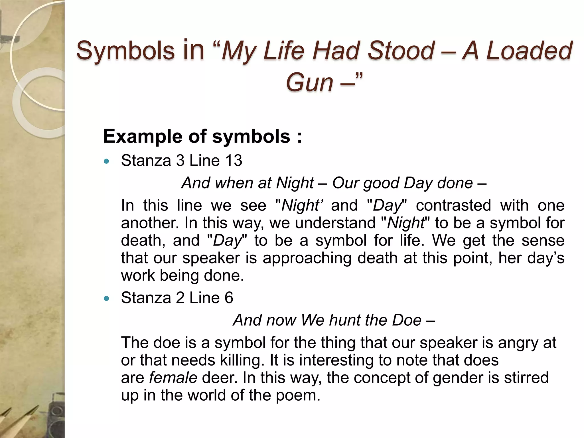 Figurative language analysis on Emily Dickinson's My Life Had Stood - a ...