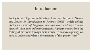 Figurative Language (Metaphor) and Diction Analysis in "Hope is the ...