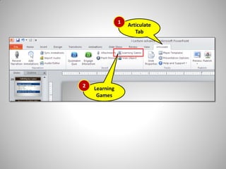 Interactive Lecture Using Articulate Presenter, Engage & Quizmaker | PDF