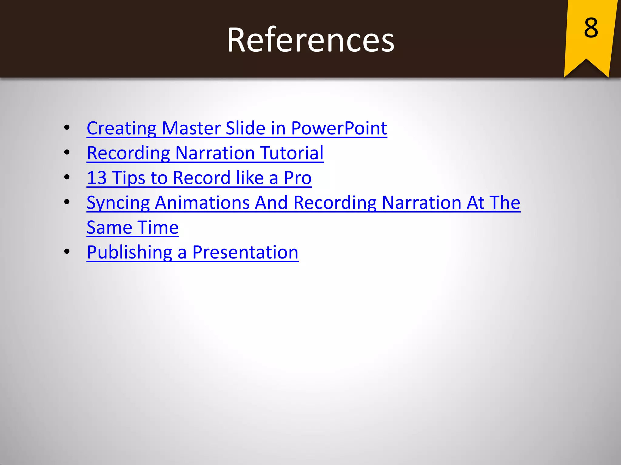 Creating an elearning presentation using Articulate Presenter | PDF