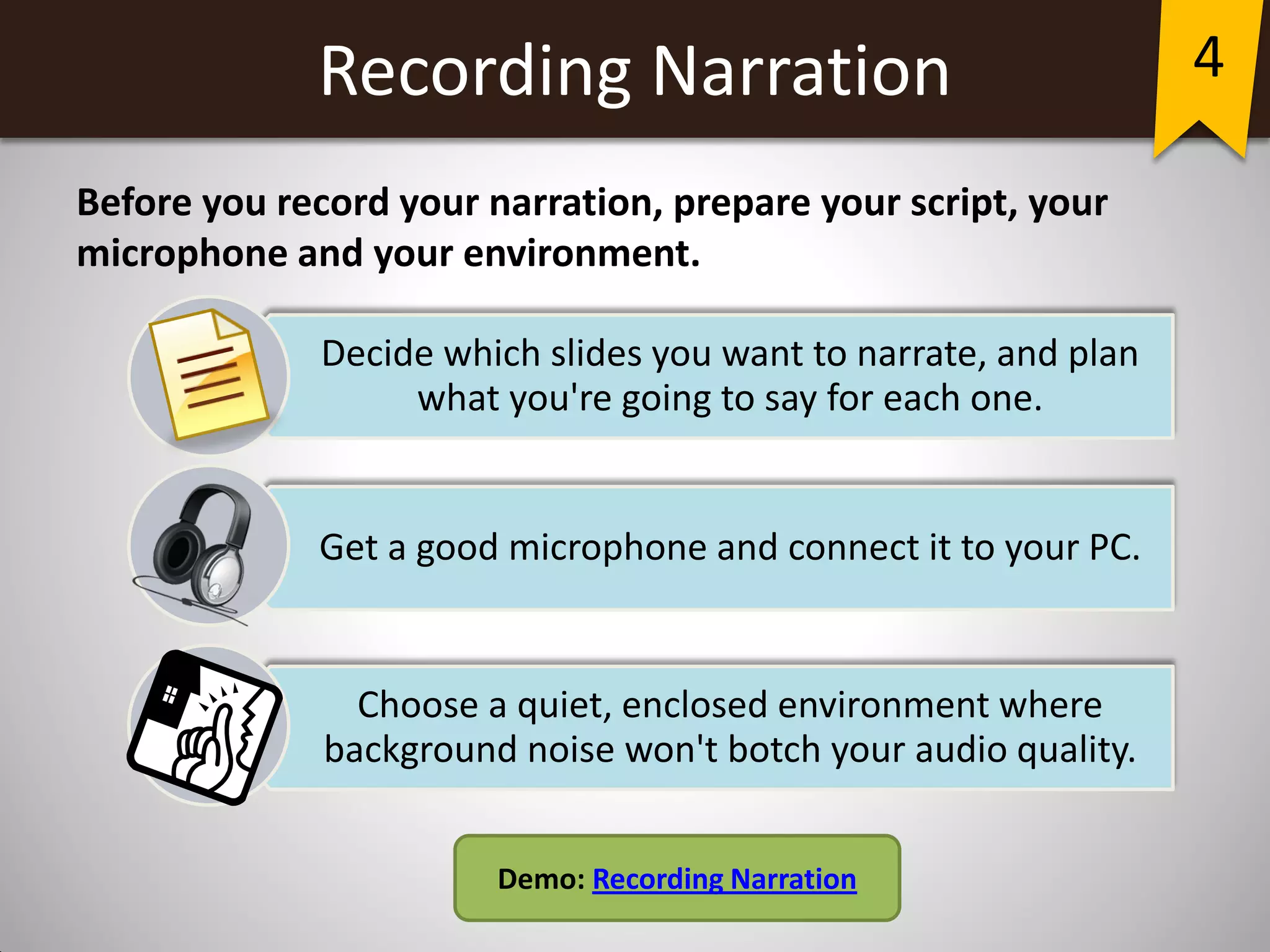 Creating an elearning presentation using Articulate Presenter | PDF