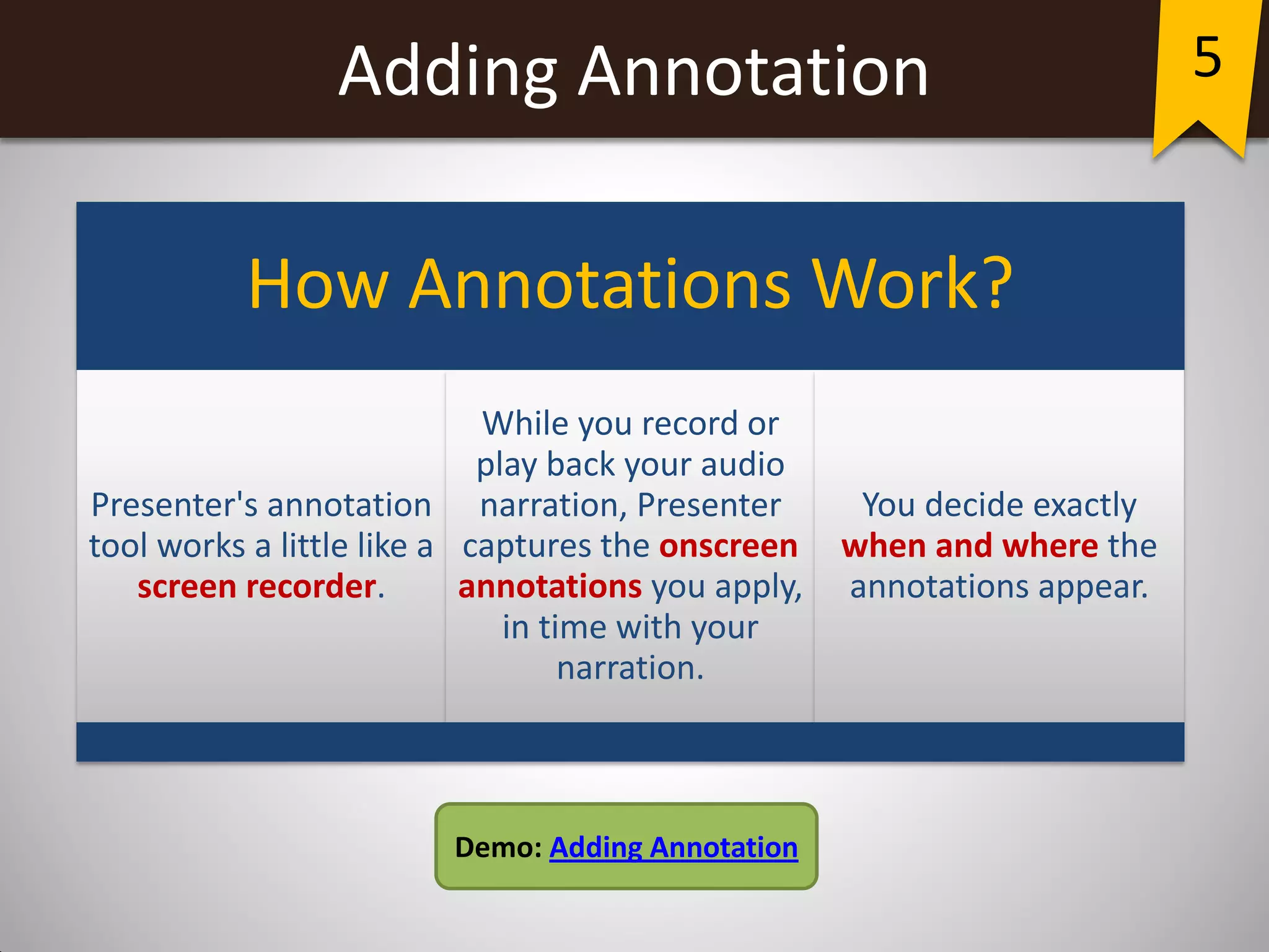 Creating an elearning presentation using Articulate Presenter | PDF