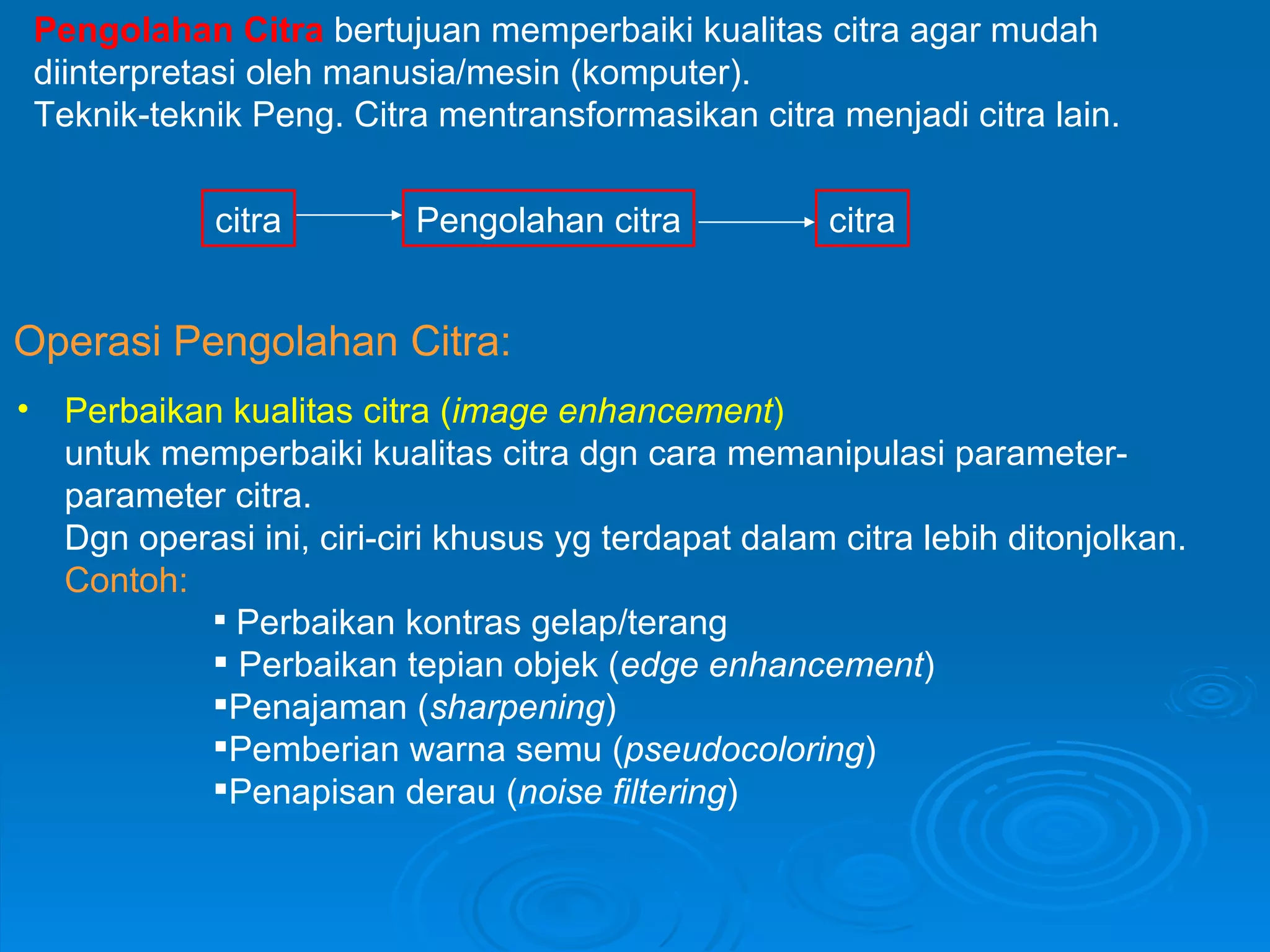 pengantar pengolahan citra | PPT