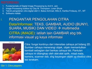 pengantar pengolahan citra | PPT