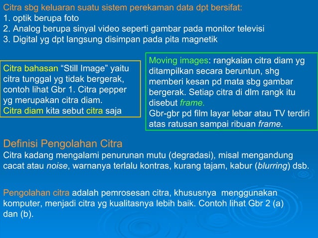 pengantar pengolahan citra | PPT