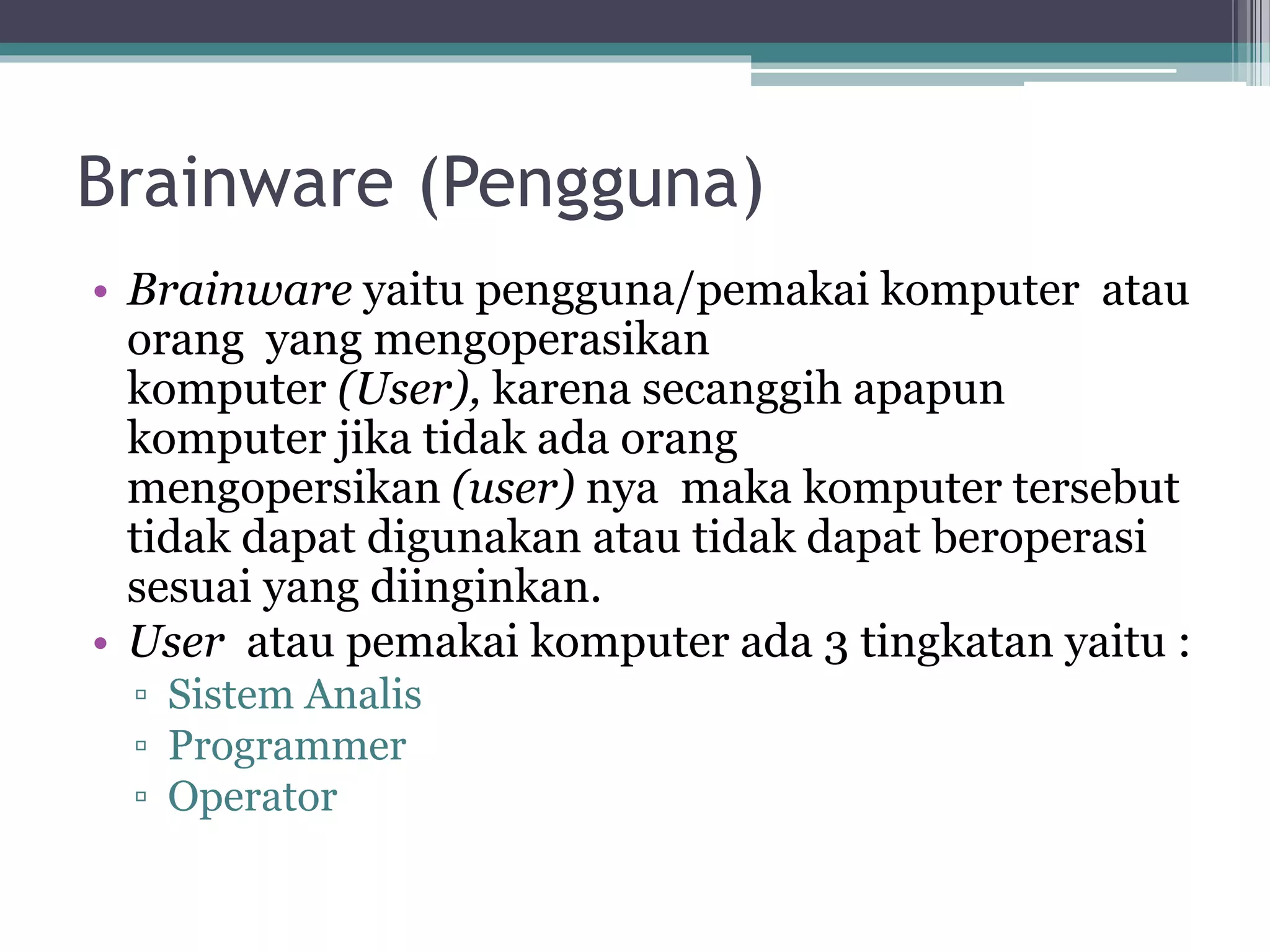 I pengenalan dasar komputer | PPTX