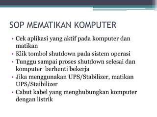 I pengenalan dasar komputer | PPTX