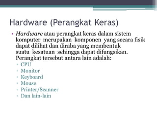 I pengenalan dasar komputer | PPTX