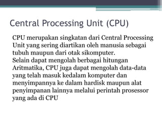 I pengenalan dasar komputer | PPTX