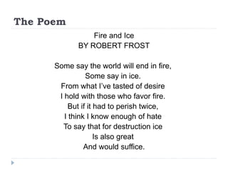 Fire And Ice Poem Analysis