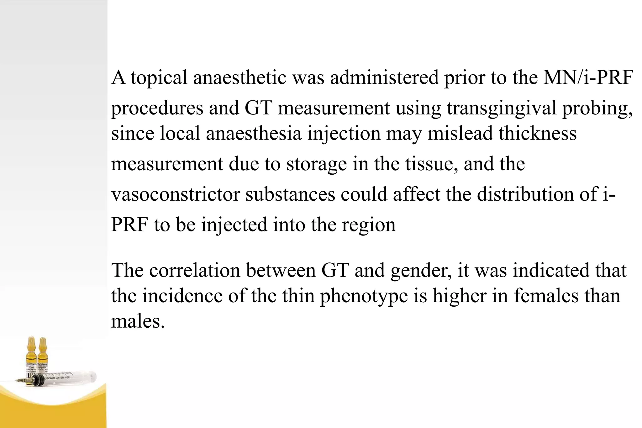 i-prf &MN in gingival augmentation in thin phenotype | PPTX