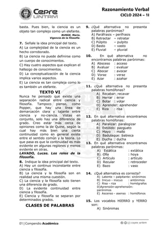 Razonamiento verbal ni el secundaria lo último | DOCX