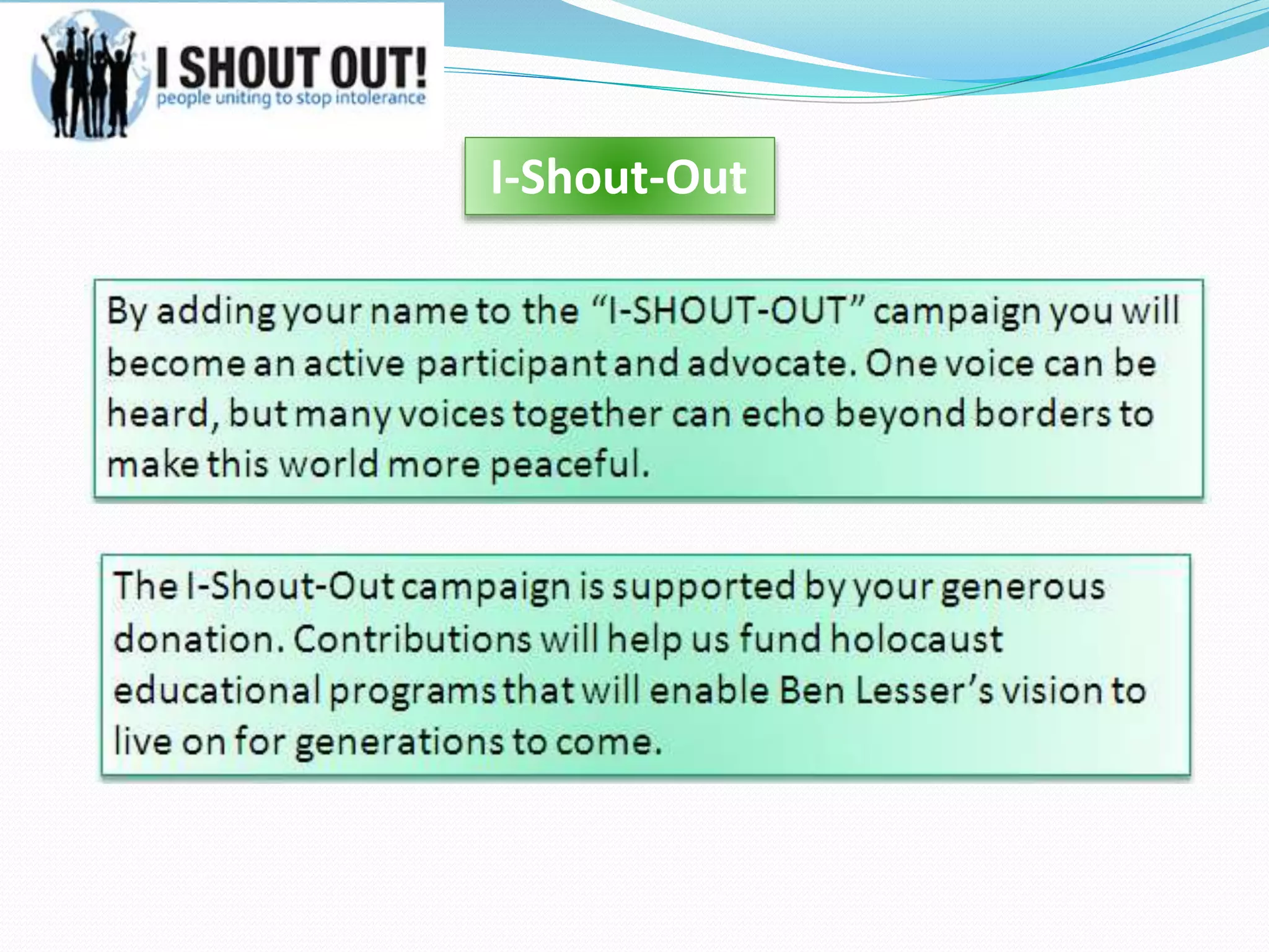 I Shout-Out Anti-bullying Organization | PPTX