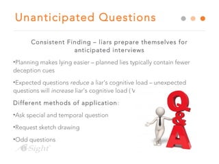 Strategic Use of Evidence in Investigation Interviews | PPT