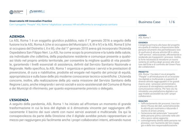 I-Tel Progetto People ASL Roma 1.pdf | Computer Software and ...