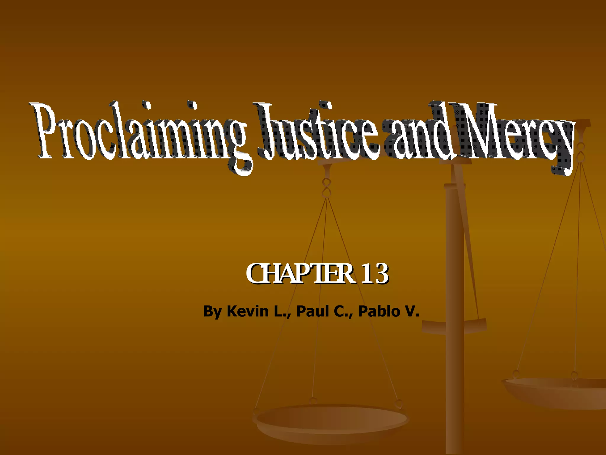 "I The LORD Love Justice" Proclaiming Justice and Mercy | PPT
