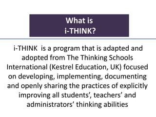 i-THINK - an overview | PDF