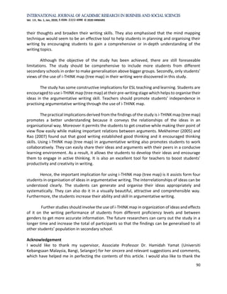 I-Think Map In Organization Of Ideas In Argumentative Writing | PDF ...