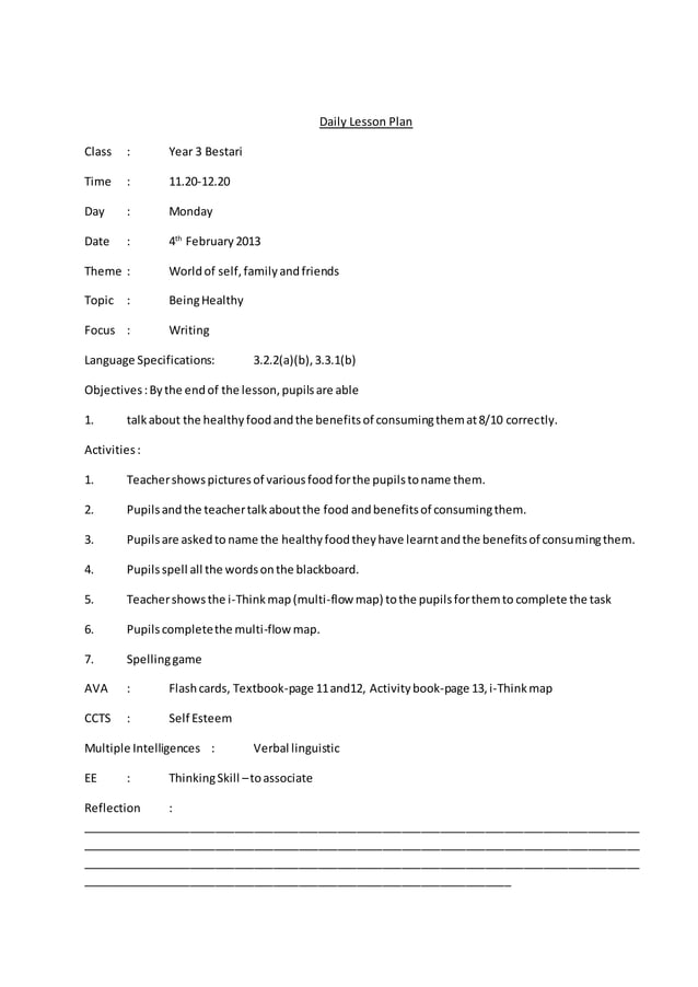 I think year 3 lesson plans | DOCX | Healthy Cooking and Eating | Food ...