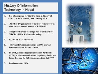 I.t history and development in nepal | PPTX