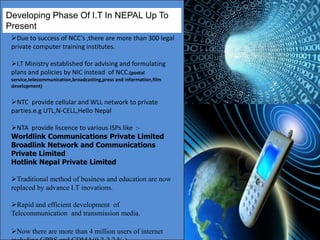 I.t history and development in nepal | PPTX