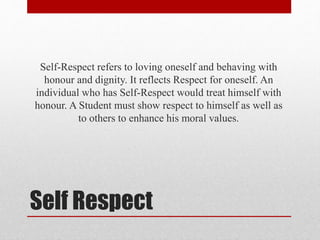 Values to be followed in school | PPT