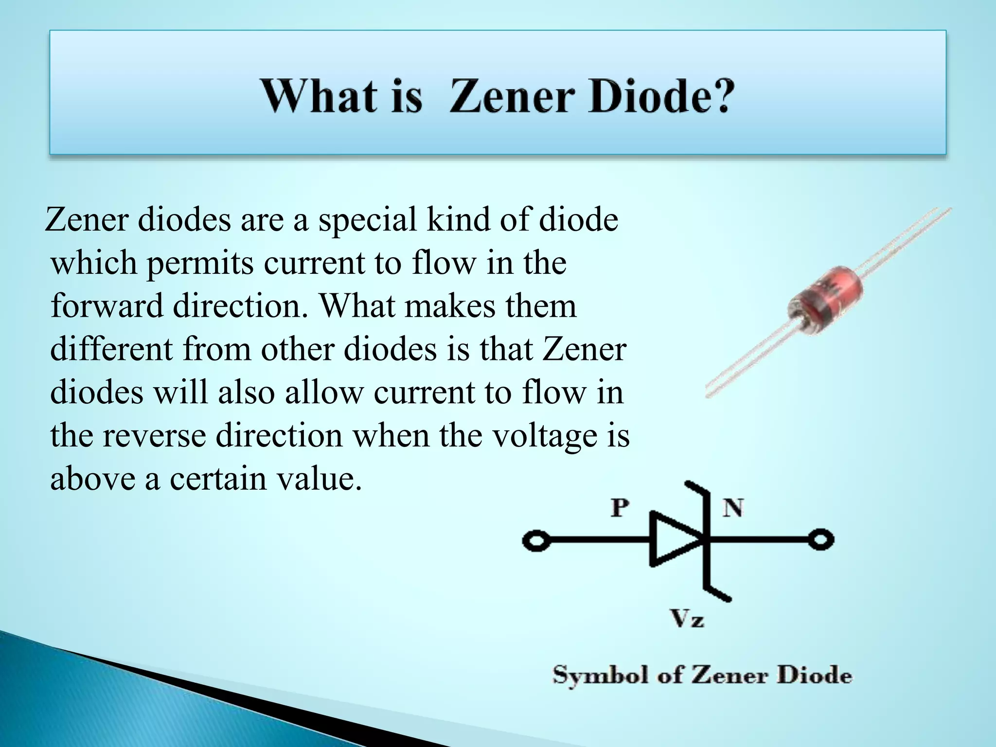 I v characteristics of zener diode | PPTX