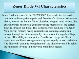 I v characteristics of zener diode | PPTX