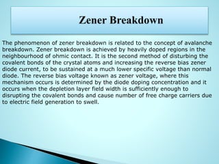 I v characteristics of zener diode | PPTX | Consumer Electronics | Technology & Computing