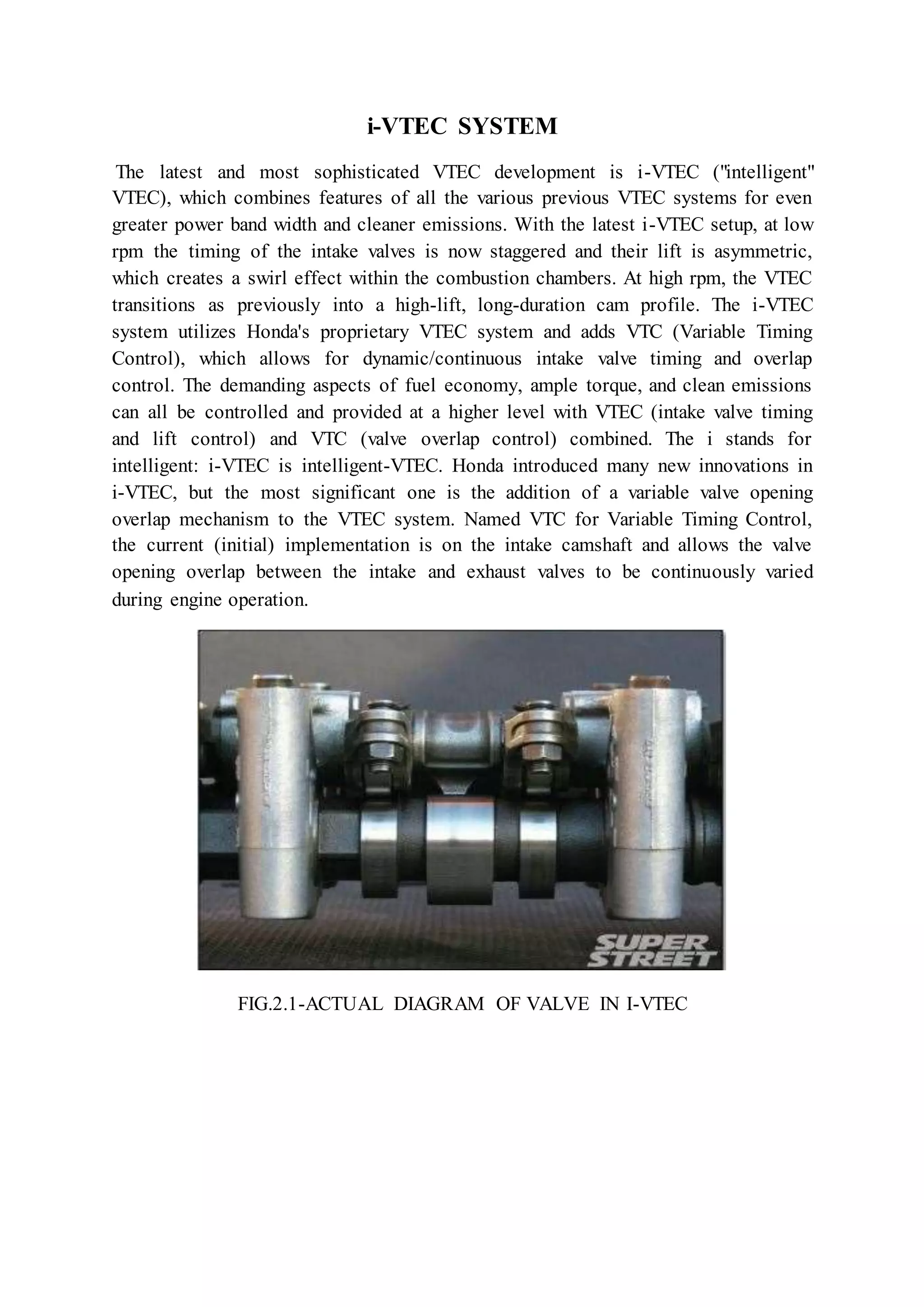 I vtec report | DOCX | Automotive Industry | Industries