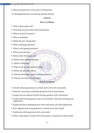 Manufacturing Technology-I | PDF