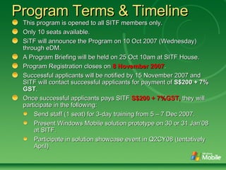 I Want Windows Mobile For Fsi | PPT