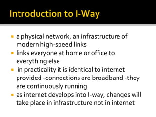 I way - Network Infrastructure for e-Commerce | PPSX