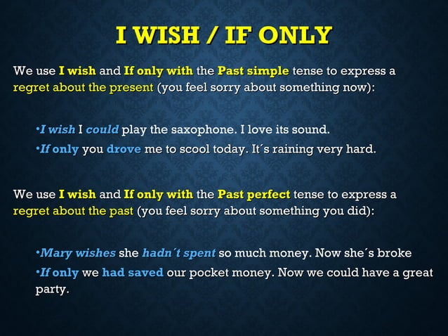 I wish if only | PPT