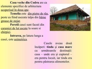 Zona Etnografica Codru | PPT