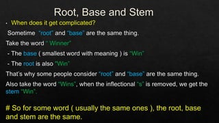 Root, Base and Stem | PPSX