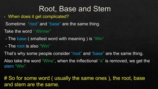 Root, Base and Stem | PPSX | Geology | Science