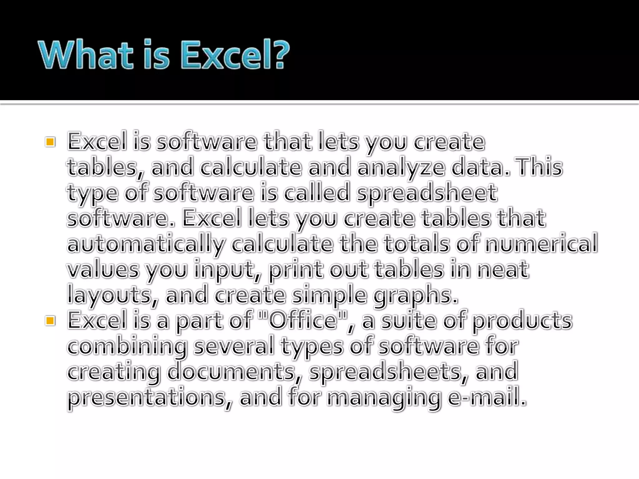 Excel Presentaion | PPT