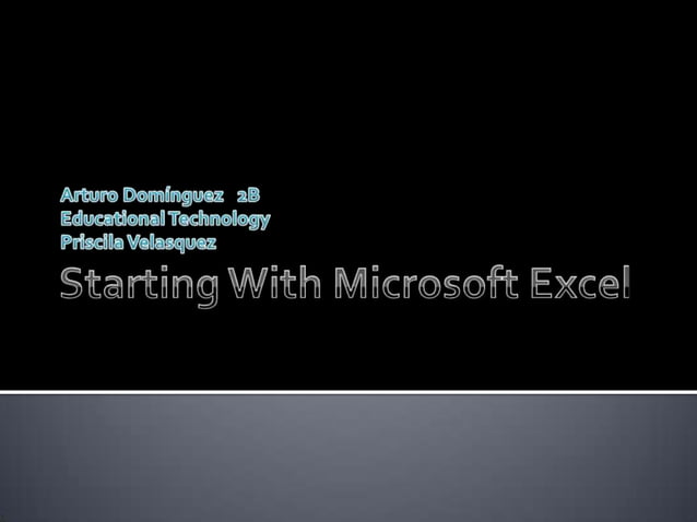 Excel Presentaion | PPT | Free Download