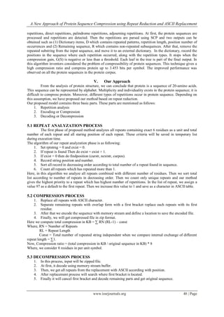 A New Approach of Protein Sequence Compression using Repeat Reduction and ASCII Replacement | PDF