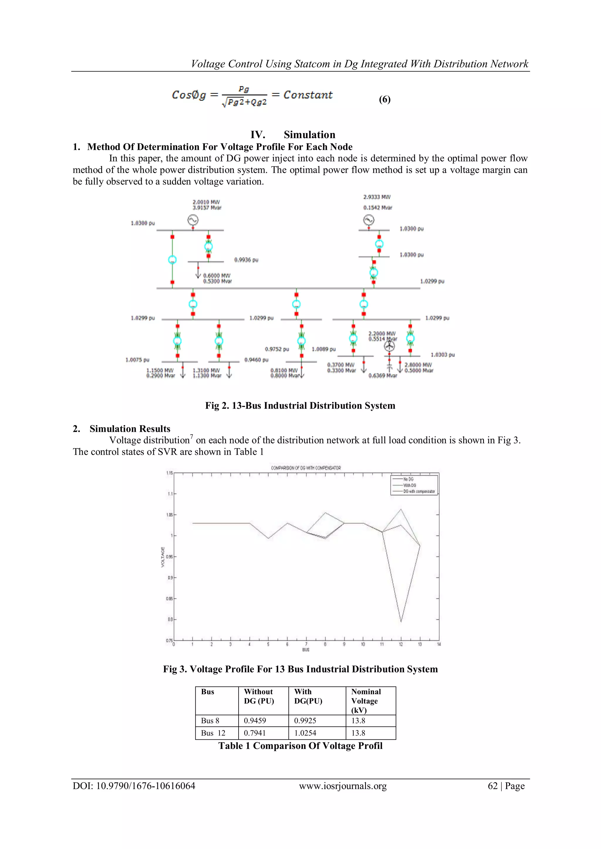 Voltage Control Using Statcom in Dg Integrated With Distribution Network | PDF