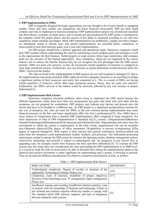 An Effective Model for Evaluating Organizational Risk and Cost in ERP ...